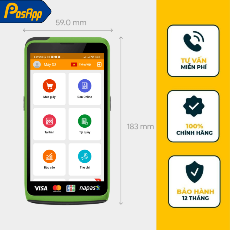 Máy quẹt thẻ SmartPos - Giải pháp thanh toán "All in one"