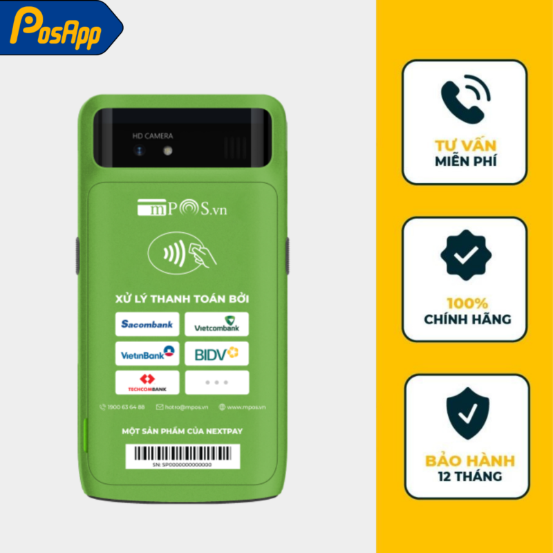 Máy quẹt thẻ SmartPos - Giải pháp thanh toán "All in one"